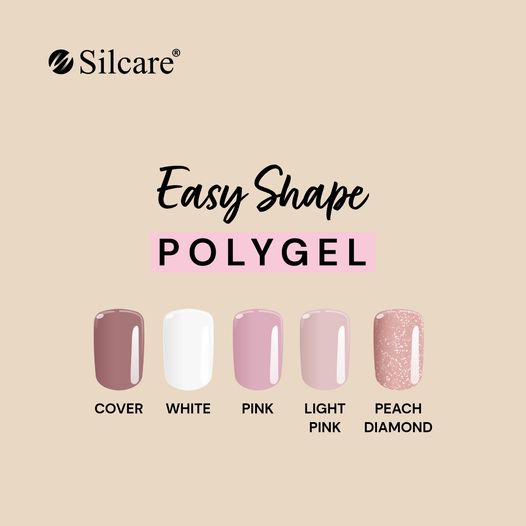 Silcare® POLYGÉL Easy Shape na nechty PEACH DIAMOND 30g | Aspira.sk