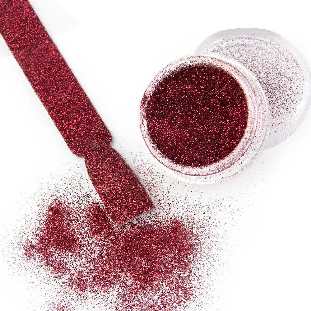 Červený glitrový ozdobný prášok na nechty Velvet - 10 | Zdobenie ...