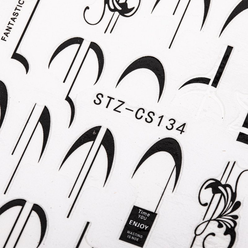 Čierne nálepky na nechty - Black French STZ-CS134 | Aspira.sk